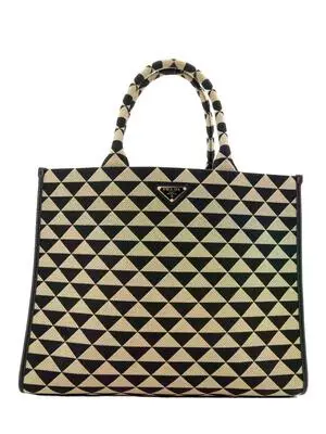 PRADA Symbole Shopper Jacquard Large Tote Bag