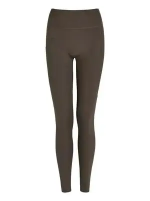 On Logo-detail Leggings - Brown