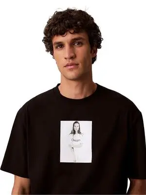Calvin Klein Kate Moss Obsession Graphic Relaxed T-shirt Black