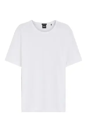 BOSS Cotton-linen T-shirt In A Regular Fit