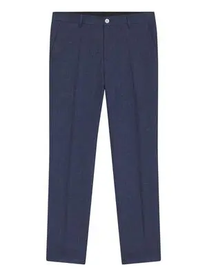BOSS Slim-fit Linen Blend Trousers - Light Blue