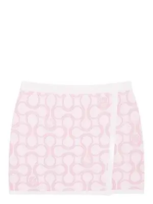 Casablanca Optic Drop Mini Wrap Skirt - Multicolor