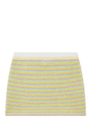 Casablanca A-line Striped Mini Skirt - Multicolor