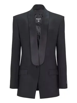 Balmain Single-breasted Shawl-lapel Blazer - Black