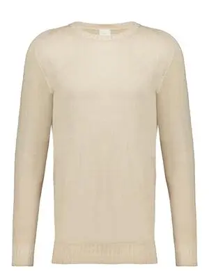 120% Lino 120% Lino Soft Linen Knit Sweater Beige