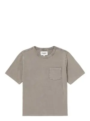 CORRIDOR Garment-dyed Cotton-jersey T-shirt - Gray