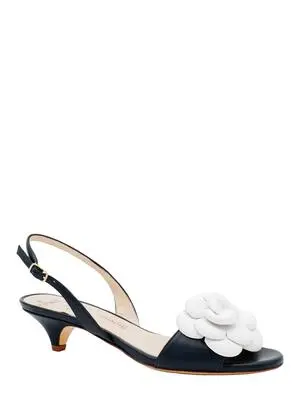 AMALFI BY RANGONI Dante Slingback Kitten Heel Sandal - Blue/white Parmasoft