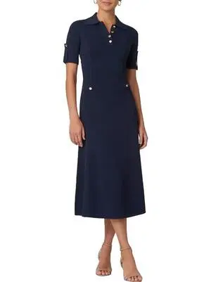 Shoshanna Edgemont Knit Saylor Dress - Navy