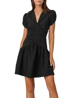 Shoshanna Stretch Texture Fletcher Dress - Jet