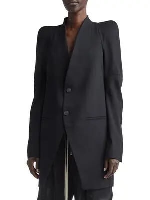 Rick Owens Temple Metro Wool Jacket - Black