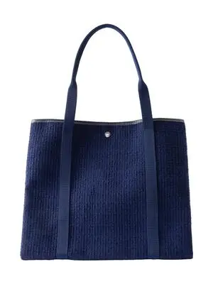 Rue De Verneuil Traversée Large Tweed Tote - Blue