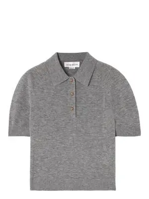 VICTORIA BECKHAM Merino Wool Polo Shirt