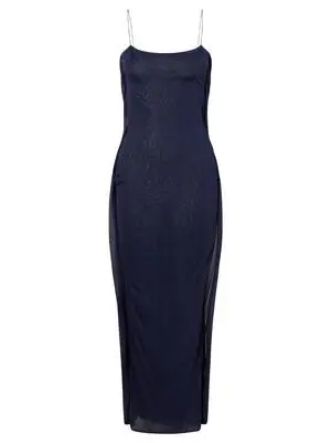 Jacquemus The Plumetis Knitted Maxi Dress - Blue