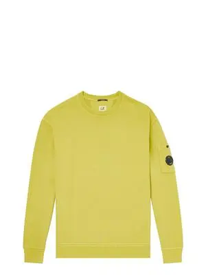 C.P. COMPANY Logo-appliquéd Cotton-fleece Sweatshirt - Green