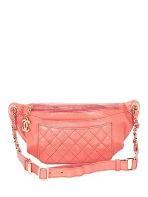 Chanel Lambskin Classic Belt Me Up Belt Bag - Red