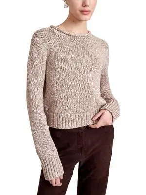 LA LIGNE Marled Mini Marina Rollneck Sweater Marled Tan