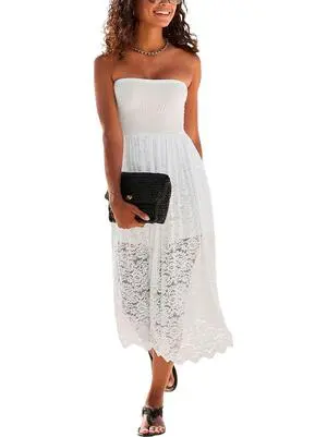 LASCANA Convertible Lace Dress - White