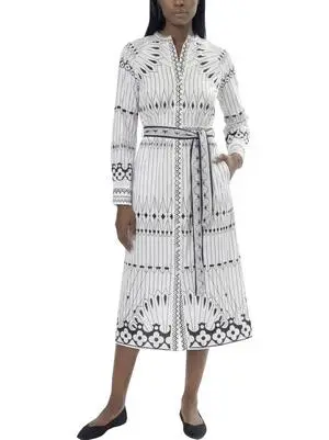 AREA STARS Diya Midi Shirt Dress - Black