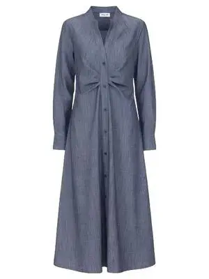 CALLAS MILANO Genny Long Sleeve Shirt Dress - Navy