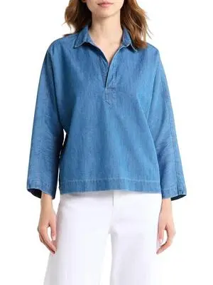 FRANK & EILEEN Gabi Denim Popover Shirt