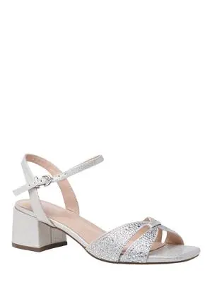 PARADOX LONDON PINK Marquise Embellished Ankle Strap Sandal - Silver