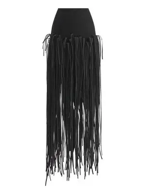 Maticevski Blitz Fringed Maxi Skirt - Black