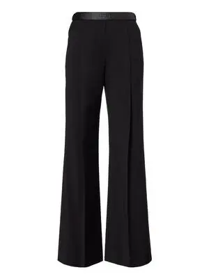 Loewe Wide-leg Wool Trousers - Black