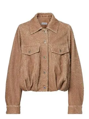 Loewe Leather Jacket Beige