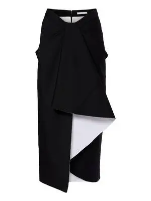 Givenchy Wool And Mohair Midi Skirt - Black