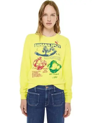 MOTHER The Camper Banana Split Sweatshirt - Red