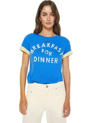 MOTHER The Double Rowdy Breakfast For Dinner T-shirt - Blue