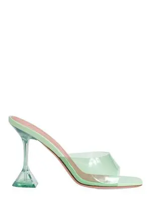 Amina Muaddi Lupita 95 PVC Mules Mint