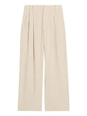 Brunello Cucinelli Cotton-blend Corduroy Wide-leg Pants - Beige