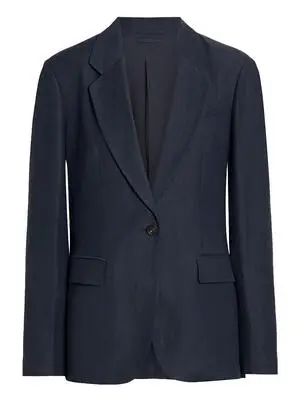 Brunello Cucinelli Brunello Cucinelli Bead-Embellished Twill Blazer Navy