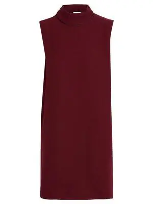 Victoria Beckham Crepe Mini Dress - Burgundy