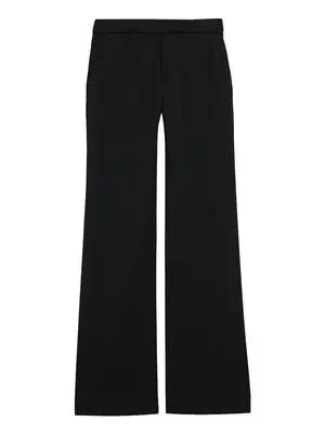Victoria Beckham Crepe Flared Pants - Black