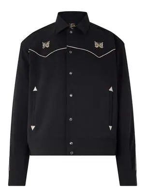 Needles Piping Cowboy Embroidered Jacket - Black