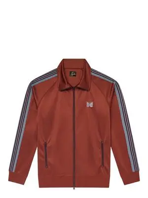 Needles Logo-embroidered Striped Jersey Track Jacket - Orange