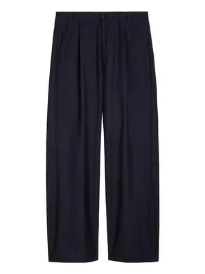 Oliver Peoples Orsman Wide-leg Wool Trousers - Navy