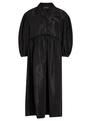 Simone Rocha Signature Embellished Shell Midi Dress - Black