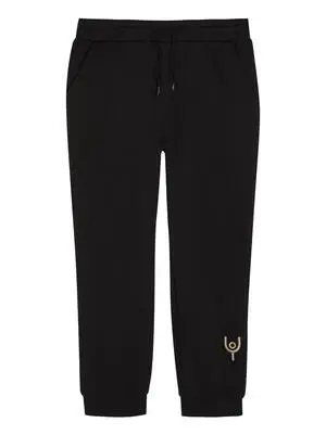 NOW YOU LIVE Magna Logo-embroidered Cotton-blend Sweatpants - Black
