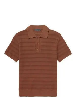 Frescobol Carioca Frescobol Carioca - Vidal Open-Knit Cotton Polo Shirt - Men - Brown - XL Brown