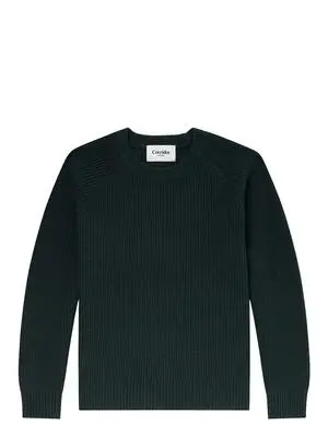 CORRIDOR Ribbed Cotton Sweater - Green