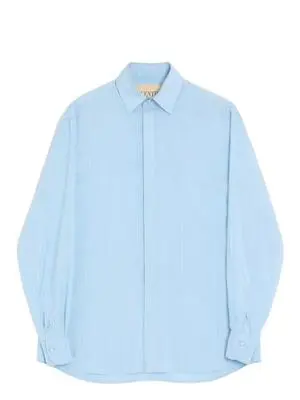 Valentino Garavani Striped Silk Shirt - Azure