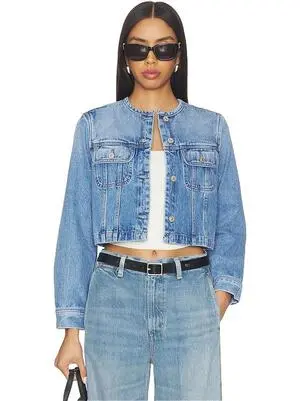 Citizens Of Humanity Devin Collarless Cropped Denim Jacket - Cecil