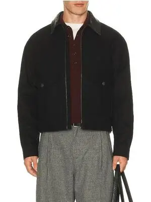 NILI LOTAN Donatello Jacket With Leather Trim - Black