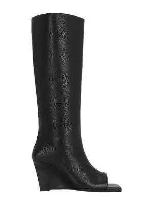 NAKEDVICE The Lena Boot - Black Pebbled Leather