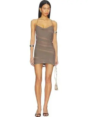 JADED LONDON Stripe Knit Mini Dress - Grey
