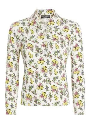 Dolce & Gabbana Floral-print Viscose Polo Shirt - Multicolor