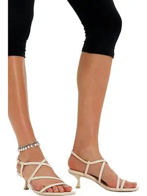 CIRCUS NY BY SAM EDELMAN Jasmine Strappy Kitten Heel Sandals - Vanilla Bean